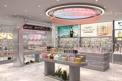 China Les Classiques Gray Series Cosmetic Display Case for Retail Stores for sale
