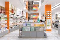 China Customized Skincare Shop Furniture Les Classiques-Gray Series Makeup Store Design Retail Shop Fitting for Cosmetic Store Interior Design for sale