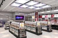 China Perfume Store Furniture Black Golden Series Skincare Store Shelf Luxury Shop Decoration and Store Design for sale