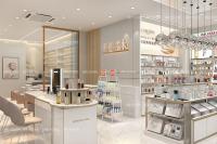 China Exquisite Luxury Retail Store Fixtures Cosmetic Display Cabinet For Skincare Shop Interior Design for sale