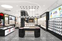 China Beauty Shop Interior Design Black Gold Laminated Board Cosmetic Display Rack for Retail Store Display and Skincare Shop Decoration for sale