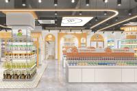 China Korean Cream Style Baby Store Display Customizable 145 Sqm for sale