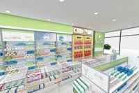 China 02-DYJYS010 Modern Simplicity pharmacy gondola retail pharmacy interior design display rack for Medicine Store Display Furniture for sale