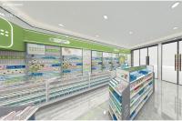 China 02-DYJYS009 Space-Saving Pharmacy Glass Shelves Pharmacy Furniture Medical Store for Drugstore Shop Display Design for sale