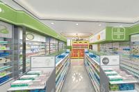 China 02-DYJYS009 Space-Saving Pharmacy Glass Shelves Pharmacy Furniture Medical Store for Drugstore Shop Display Design for sale