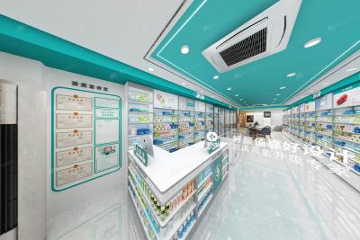 China 02-DYJYS008 Medicine Shop Display Furniture pharmacy shelves glass modern shop counter design for pharmacy store for sale
