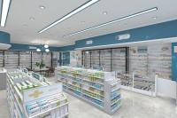 China 03-GJZYS007 Multi-functional led lighted pharmacy shelf display pharmacy for Drugstore Store Interior Design for sale