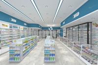 China 03-GJZYS007 Multi-functional led lighted pharmacy shelf display pharmacy for Drugstore Store Interior Design for sale
