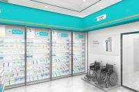 China 03-GJZYS006 Eco-Friendly Metal Pharmacy Display Stand Medicine Store Decoration Pharmacy Shelving for Sale for sale