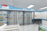 China 03-GJZYS005 Customized Steel Glass Pharmacy Showcase Drugstore Store Decoration Gondola For Pharmacy for sale