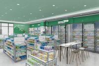 China 04-XDZYS011 Customized Drugstore Store Display Design Pharmacy Medicine Shelf Display Racks for Pharmacy for sale