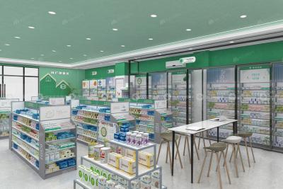 China 04-XDZYS011 Customized Drugstore Store Display Design Pharmacy Medicine Shelf Display Racks for Pharmacy for sale