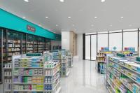 China 04-XDZYS001 Fashion-forward wooden pharmacy display rack pharmacy shelving for Drugstore Shop Design for sale