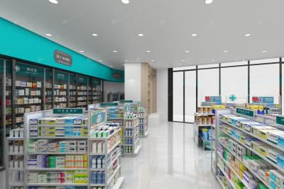 China 04-XDZYS001 Fashion-forward wooden pharmacy display rack pharmacy shelving for Drugstore Shop Design for sale