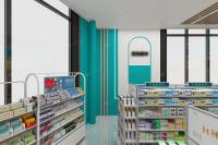 China 04-XDZYS001 Fashion-forward wooden pharmacy display rack pharmacy shelving for Drugstore Shop Design for sale