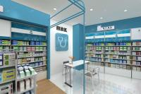 China 04-XDZYS003 Drugstore Store Shelf Pharmacy Shop Fitting Pharmacy Led Display for Medicine Shop Interior Design for sale