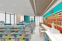 China 04-XDZYS001 Fashion-forward wooden pharmacy display rack pharmacy shelving for Drugstore Shop Design for sale