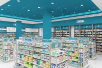 China 04-XDZYS002 Drugstore Store Showcase Pharmacy Rack Shelf Medicine Shop Design For Pharmacy Design Layout for sale