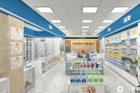 China 05-QWJYS009 Drugstore Shop Cabinet Modern Pharmacy Shelf Pharmacy Counter Design for Medicine Display Showcase for sale