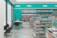 China 05-QWJYS003 Eco-Friendly Pharmacy Shop Counter Design Pharmacy Shelves for Medicine Shop Furniture for sale