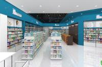 China 05-QWJYS002 Branded Pharmacy Rack Design Drugstore Shop Furniture for Modern Pharmacy Store Interior Design for sale