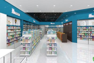 China 05-QWJYS002 Branded Pharmacy Rack Design Drugstore Shop Furniture for Modern Pharmacy Store Interior Design for sale