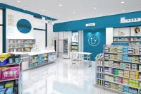 China 05-QWJYS002 Branded Pharmacy Rack Design Drugstore Shop Furniture for Modern Pharmacy Store Interior Design for sale