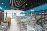 China 05-QWJYS002 Branded Pharmacy Rack Design Drugstore Shop Furniture for Modern Pharmacy Store Interior Design for sale