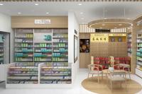 China 06-MSWRS001 Fashion-Forward Pharmacy Display Rack Shelves for Pharmacy Shop Design Drugstore Display Showcase for sale