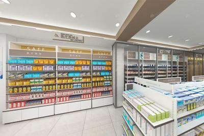 China 07-QXJYS001 Pharmacy Showcase Customized Shop Cabinet Drugstore Shop Interior Design for Pharmacy Furniture for Sale for sale