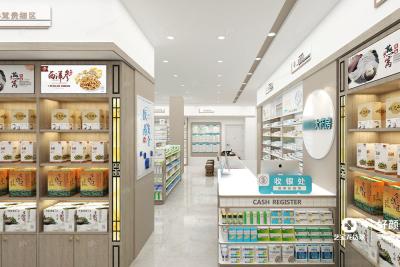 China 09-SYZSS003 Pharmacy Shop Display Furniture Display Case Retail Store Branded  Store Design for Small Shop for sale