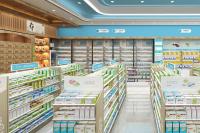 China 09-SYZSS002 Pharmacy Decor Branding Shop Display Furniture Pharmacy Display for Medicine Shop Interior Design for sale