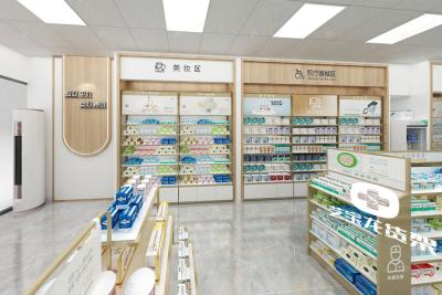 China 10-YMQSS001 Branding Pharmacy Interior Fashion-Forward Display Case Glass for Pharmacy Store Decoration for sale