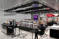 China Kurinam Series Cosmetic Store Display Shelf Customizable 86 Sqm for Skincare Store Design for sale