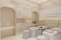 China Gold Rush Series Case 54sqm Makeup Display Showcase for Cosmetic Store Design for sale