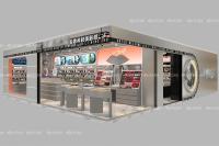 China Gold Rush Series Case 100sqm Perfume Shop Display for Cosmetic Shop Design for sale