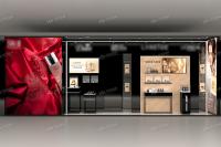 China Beauty Shop Decoration Gold Rush Series Case 120sqm for Retail Shop Display Design for sale