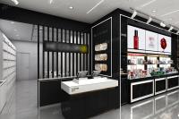 China Branded Shop Furniture Gold Rush Series Case 82sqm Cosmetic Store Display for  Space-saving Store Design for sale