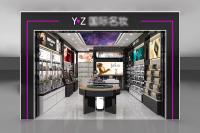 China Skincare Shop Interior Design Gold Rush Series Case for Cosmetic Shop Decoration for sale