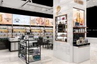 China Mall Cosmetic Kiosk for Makeup Furniture Display Design Fashion Beauty Cosmetics Store Decoration for sale