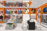 China Cosmetic Shop Design Display Gold Rush Series Case for Retail Shop Decoration for sale
