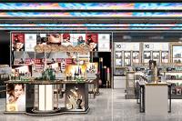 China Beauty Shop Decoration Gold Rush Series Case 120sqm for Retail Shop Display Design for sale
