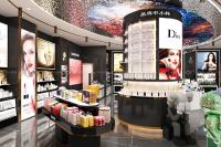 China Skincare Shop Interior Design Gold Rush Series Case for Shop Display Furniture for sale