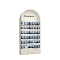 China Maternity Store Cream Colored Wooden Cabinet with LED Light Strip for Store Display for Kids Shop for sale