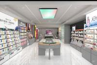 China Perfume Store Decoration Retail Shop Display Cabinet Grey Galaxy Series for Beauty Store Design for sale