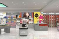 China Perfume Store Decoration Retail Shop Display Cabinet Grey Galaxy Series for Beauty Store Design for sale