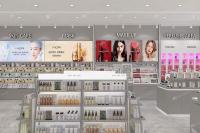 China Retail Store Display Furniture Luxury Shop Cabinet Skincare Display Rack for Makeup Store Design for sale