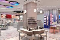 China Customized Beauty Shop Cabinet Design Case 185sqm Cosmetic Store Display Furniture for Skincare Store Design for sale