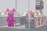 China BKC031 Luxury Perfume Shelf Beauty Mall Booth Cosmetic Display Ideas for Perfume Store Fixtures for sale