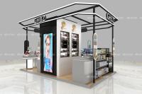 China BKC015 Perfume Display Showcase Beauty Booth Design Cosmetic Mall Kiosk For Makeup Shop Decoration for sale